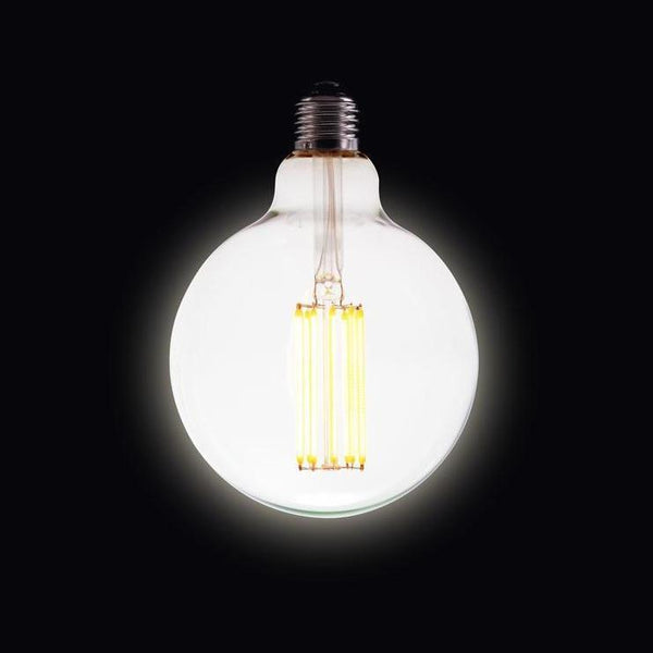G125 10W LED Long Filament Light Bulb - E27 3000K Clear Glass - Vintage ...